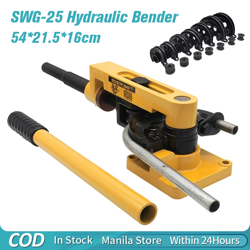 SWG-25 Manual Pipe Bender Kit with 7 Dies Steel/Iron/Ccopper/Aluminu ...