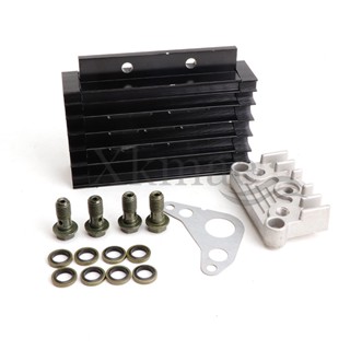 CNC Oil Cooler Kit Radiator Aluminium Adapter Engine Cylinder Cover ...