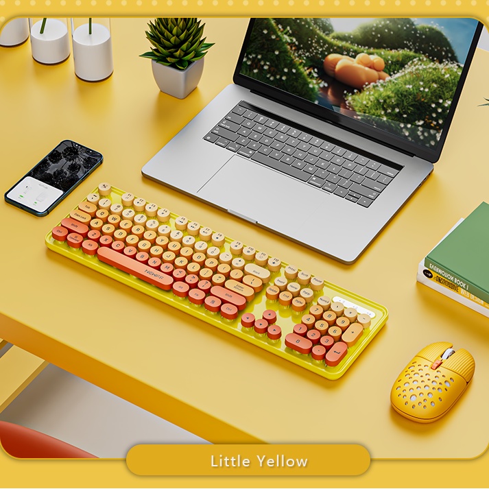 Mixed Color Wireless Keyboard Film Mute Keyboard 2.4G Wireless Keyboard ...