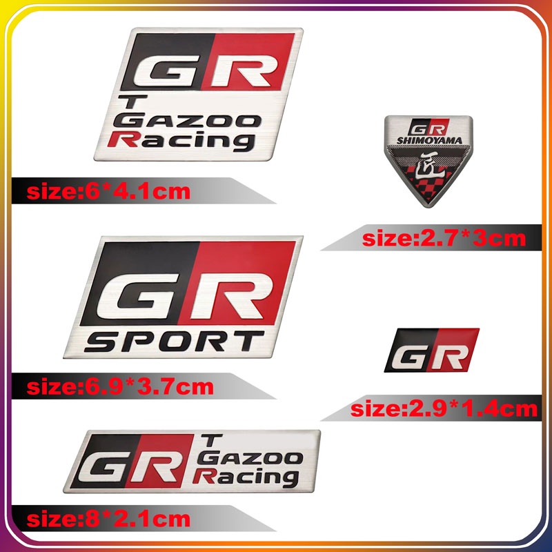 GR Gazoo Racing Emblem Badge Sticker Body Decor Decal For Toyota RAV4 ...