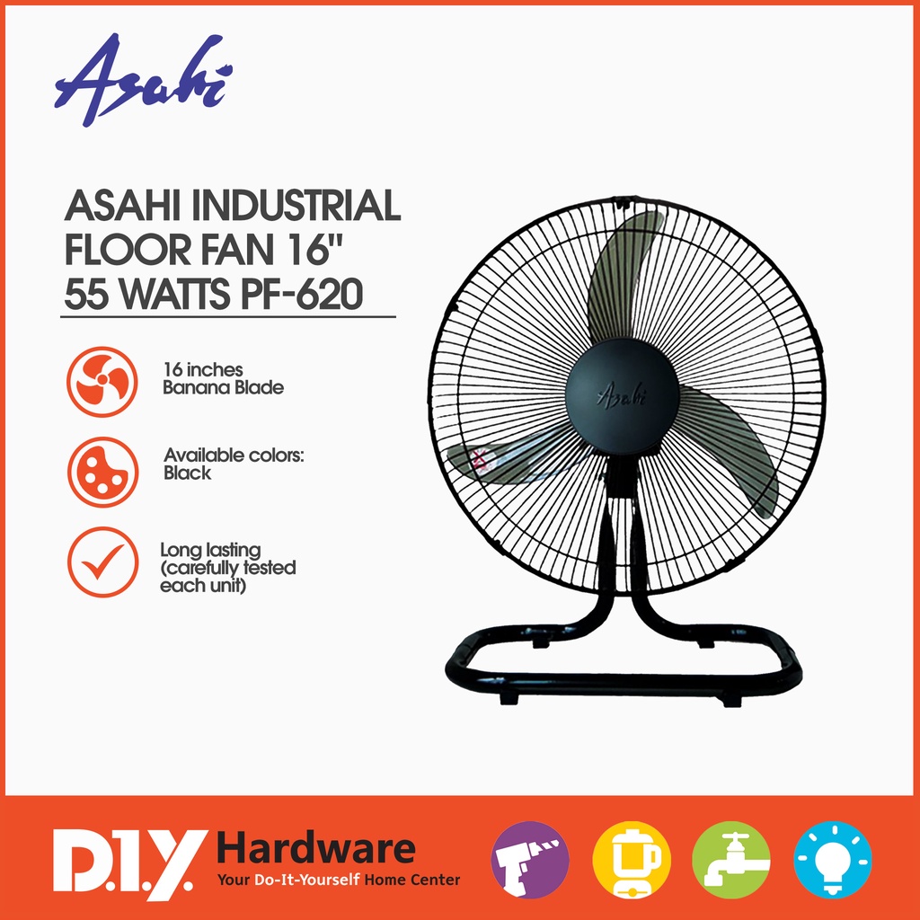 Asahi Industrial Floor Fan 16" 55 Watts PF-620 | Shopee Philippines