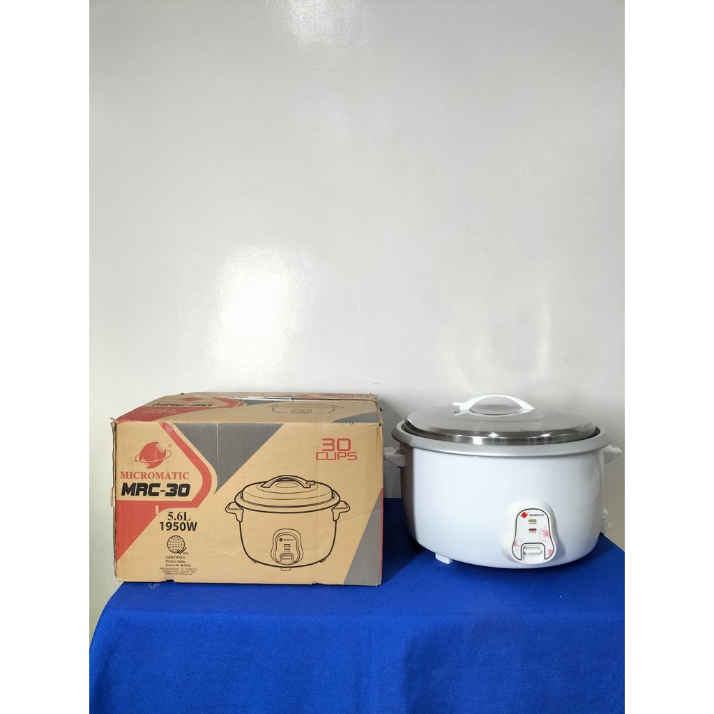 Micromatic MRC-30 5.6Liters Capacity 30 Cups Heavy Duty Rice Cooker ...