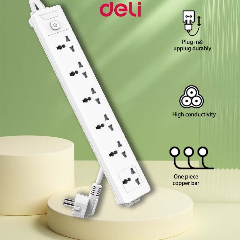 Deli Universal Electrical Extension Socket Office Home Wire Outlet ...