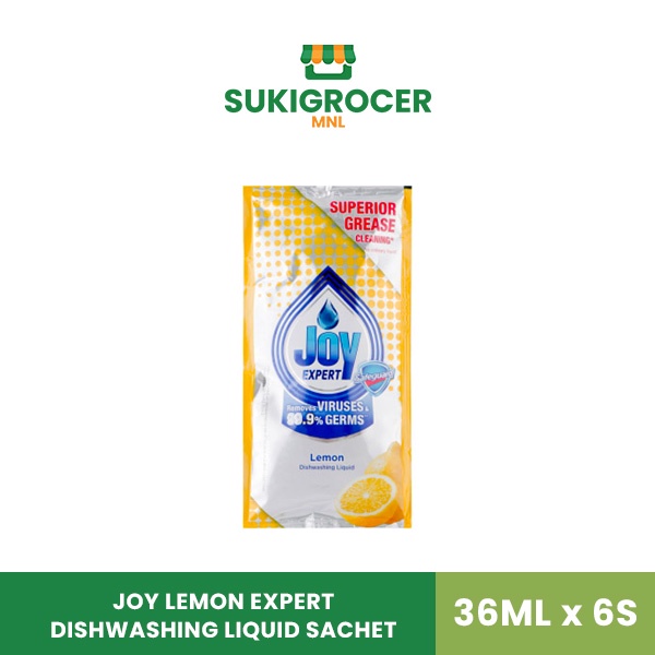 Joy Lemon Expert Dishwashing Liquid Sachet 36ml X 6s 36ml X 6s | Shopee ...
