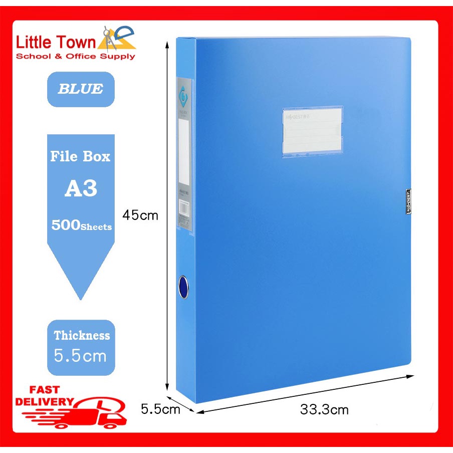 Thickened A3 document file box, information book, large-capacity ...