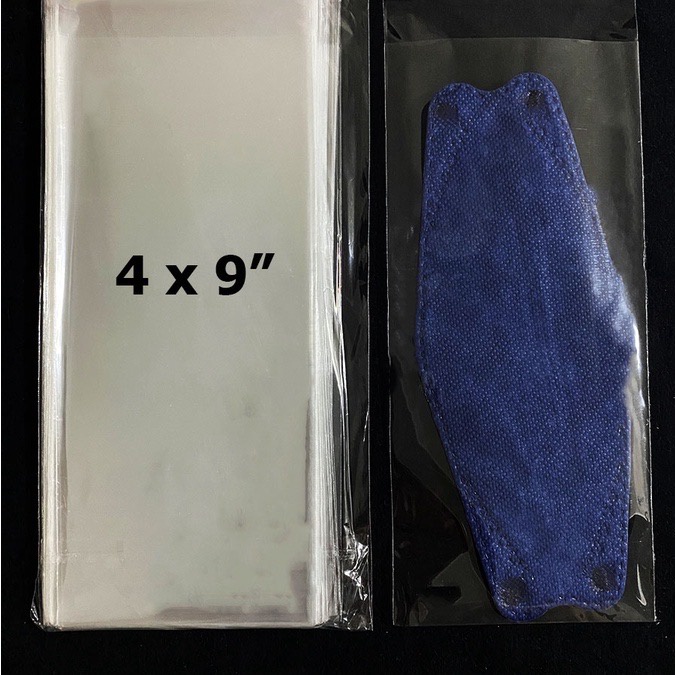 100pcs OPP with Adhesive Clear Plastic Poly Bag (Packaging for Mask ...