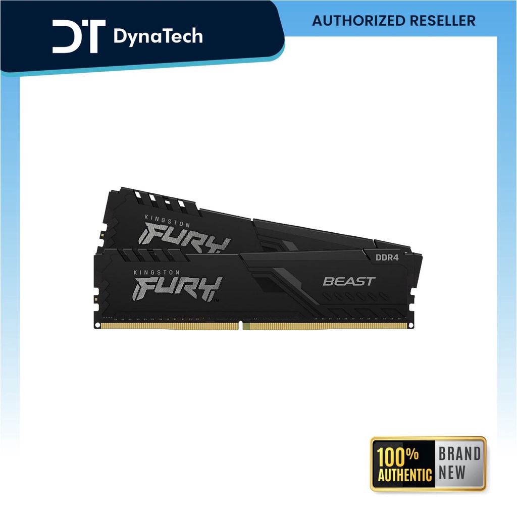 Kingston Fury Beast 32GB DDR4 3200 Black CL16 1.35v KF432C16BB/32 Desktop Memory | Shopee ...