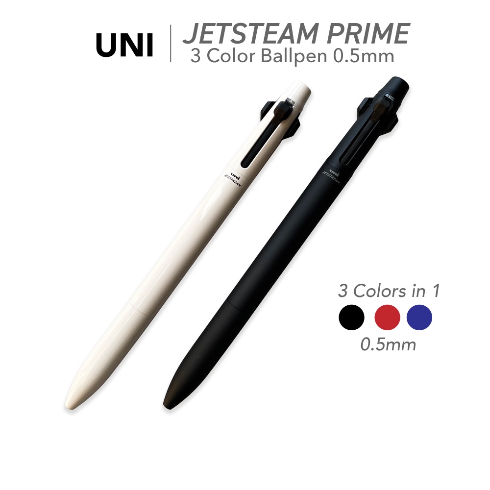 UNI Jetstream Prime 3color Ballpen 0.5mm SXE3-3300-05 3 color (Black ...