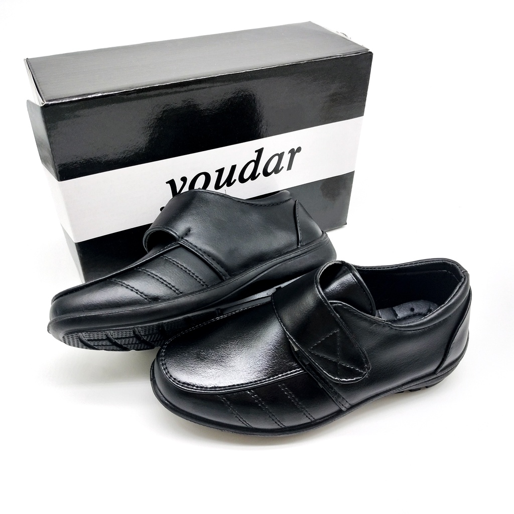【FS】Black Shoes/Black School Shoes/Kids Shoes For Boys 231 | Shopee ...