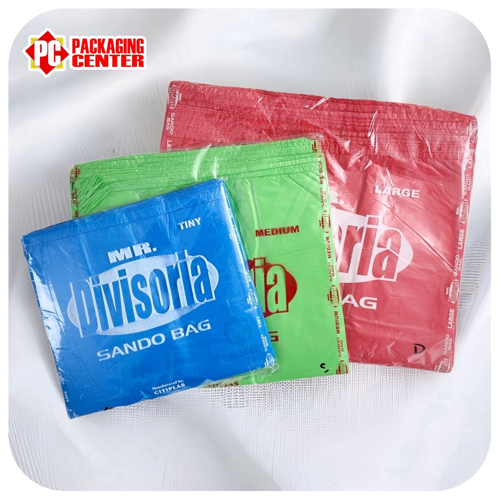 Divisoria Colored Plastic Sando Bag by [100pcs] per pack (PC Packaging ...