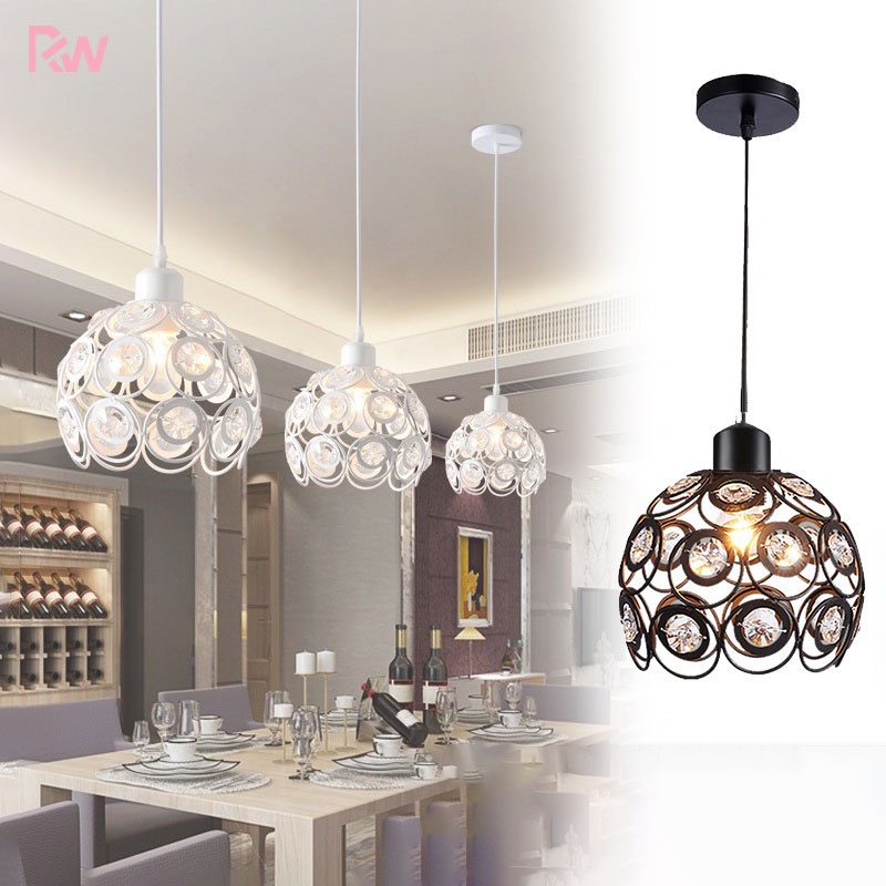 Pendant Light Nordic crystal diamond floral spherical ceiling lamp ...