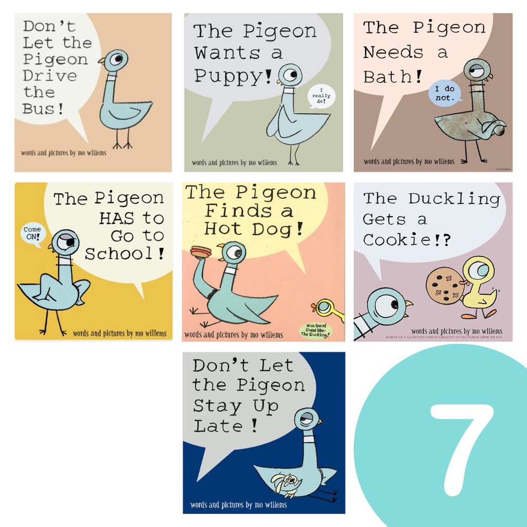 Mo Willems PIGEON SERIES (7 books) brand new softcover, no box | Shopee ...