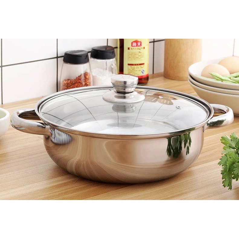 POT INOX high quality double handle & double bottom arc pot casserole ...