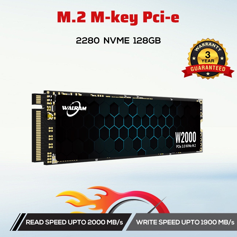 Walram ssd nmve m2 128gb PCIe NVME Solid State Drive 2280 Internal Hard ...
