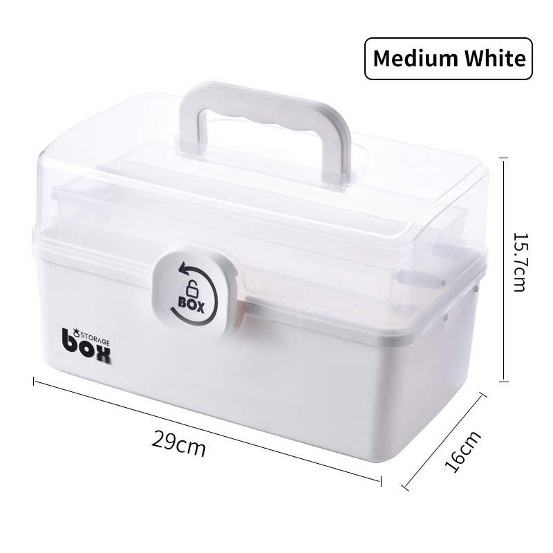 MUJU Tackle Box Portable Medicine Kit Family First Aid Kit Box Medicine ...