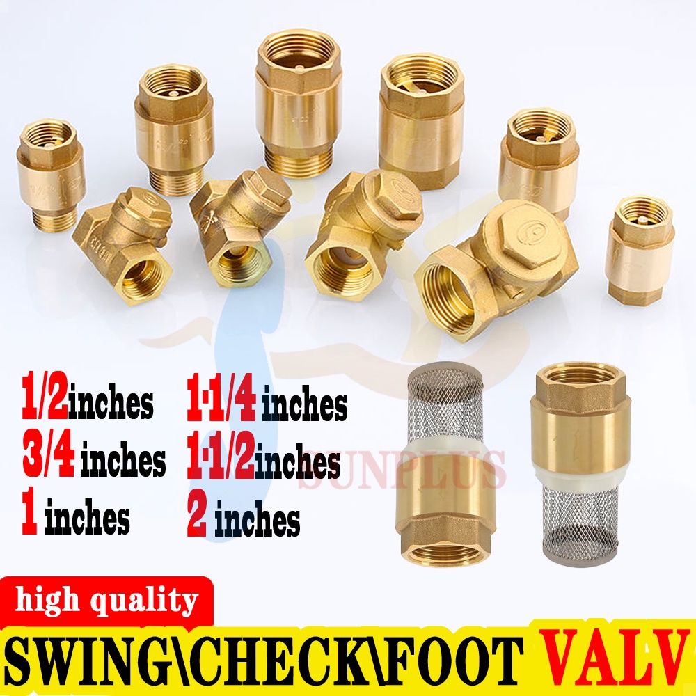 2inch Brass Female Thread Check Valve BRASS FOOT VALVE W/ SCREEN Brass ...