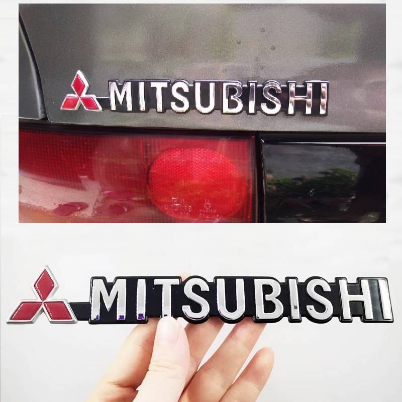 1 X ABS MITSUBISHI Logo Auto Rear Side Emblem Badge Sticker Decal ...