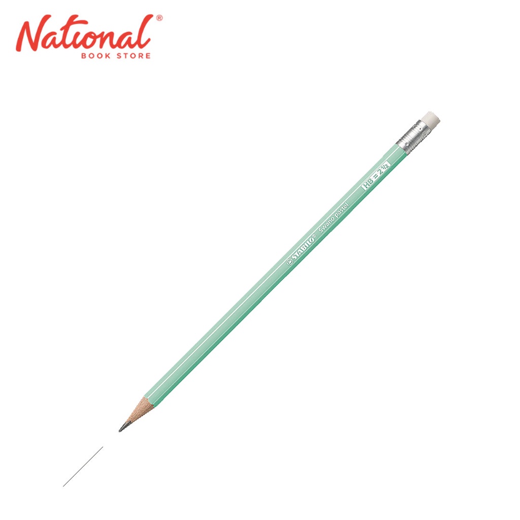 Stabilo Swano Pastel Wooden Pencil HB Green 4908/02-HB - School ...