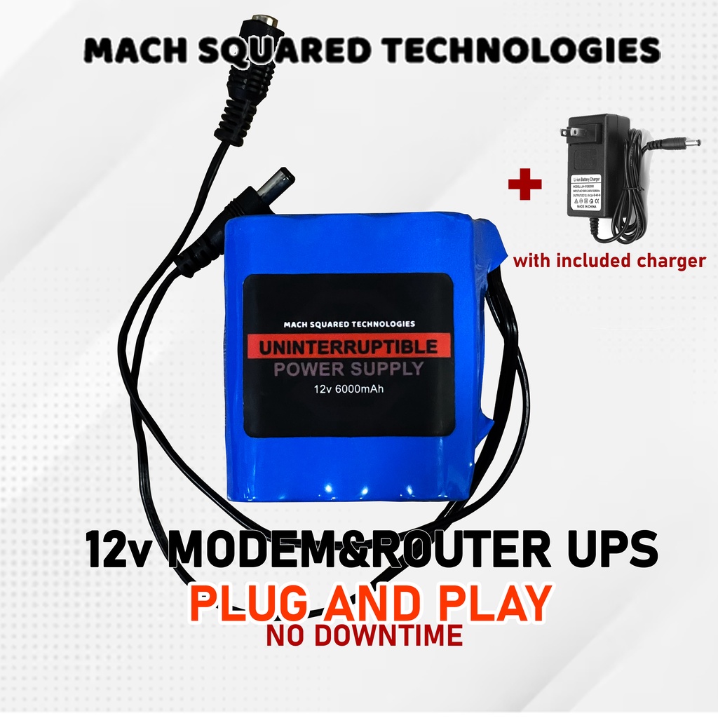 12V Router Automatic UPS with charger 2 years Warranty | Shopee Philippines