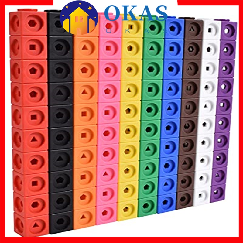 2CM 100pcs Shape Numberblocks toys Math Linking Cubes Edxeducation ...