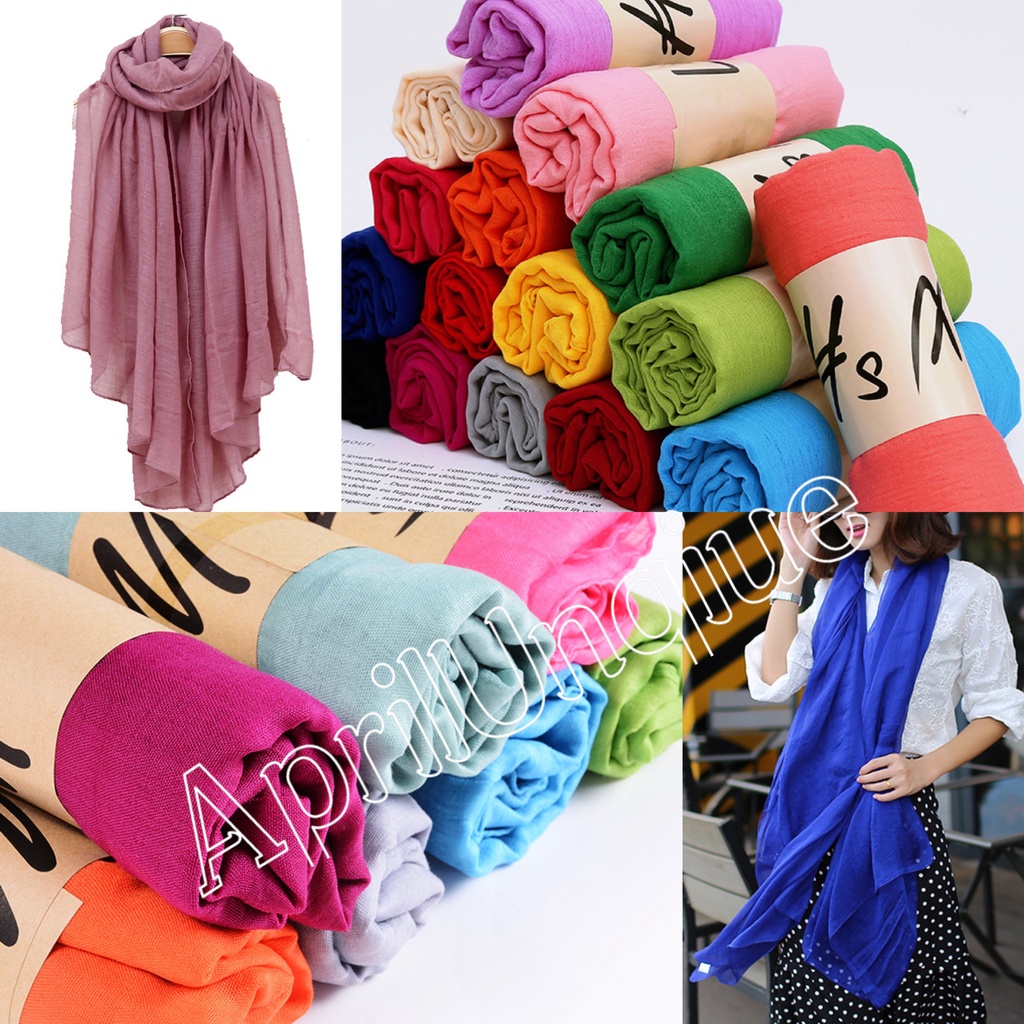 Women Scarf Multi Purpose Head Scarf Line Shawl Beach Towel | Shopee ...