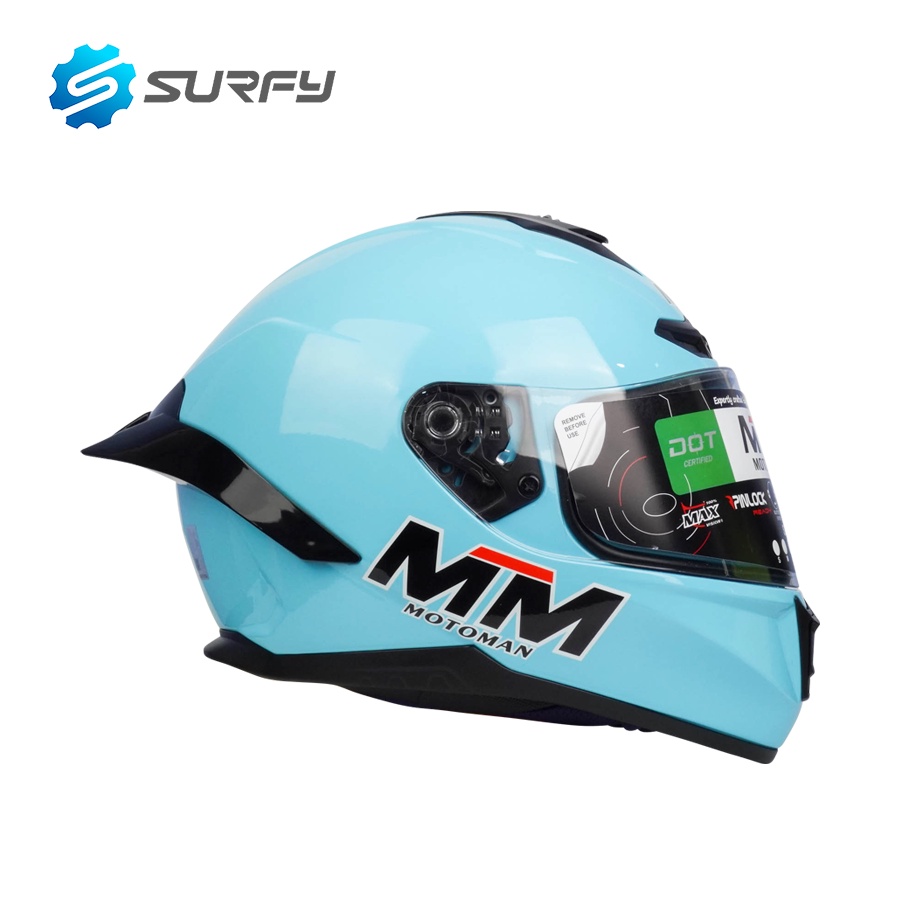 MTM Helmet Motoman Full Face Helmet XL 60-62cm S-888-2 With ICC Sticker ...