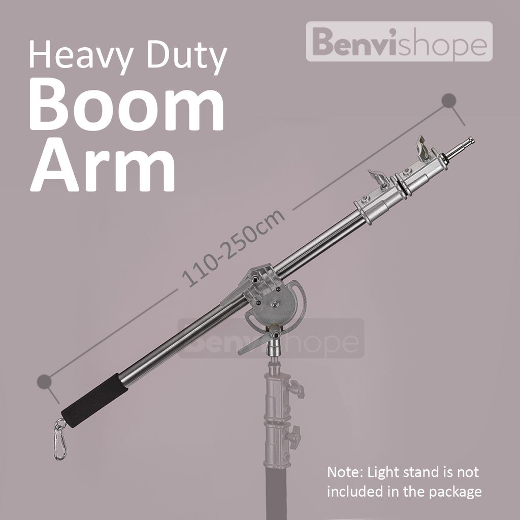 Heavy Duty Stainless Boom Arm for Flash Led light Strobe Flag Reflector ...