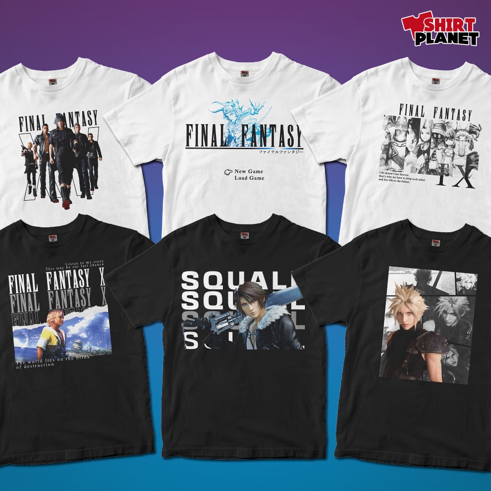 Final Fantasy T-Shirt Design Collection Trendy Fashionable Shirt ...