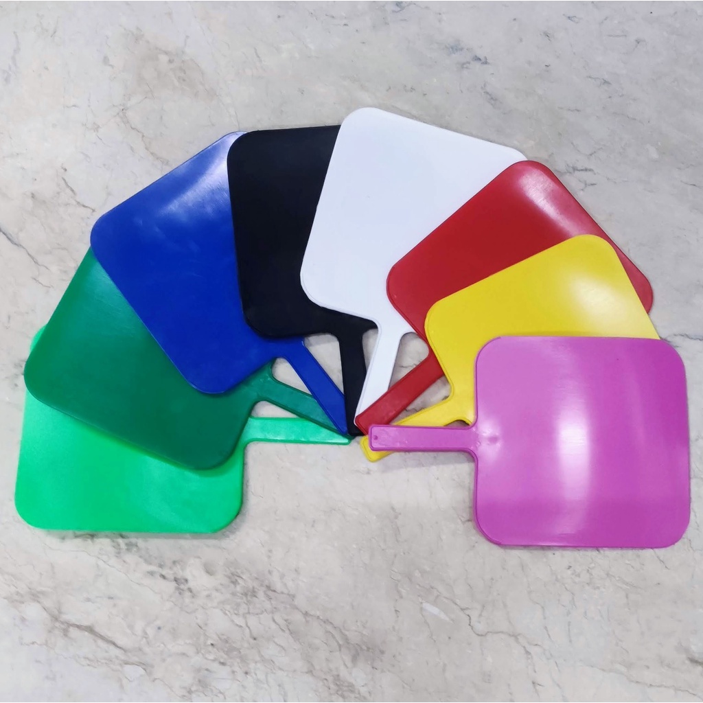 Plastic pamaypay hand fan with handle paypay NEW COLORS! | Shopee ...