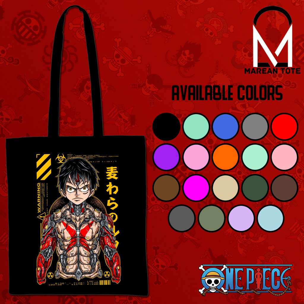MAREAN TOTE One Piece Mecha Luffy Anime Colored Tote Bags Sling ...