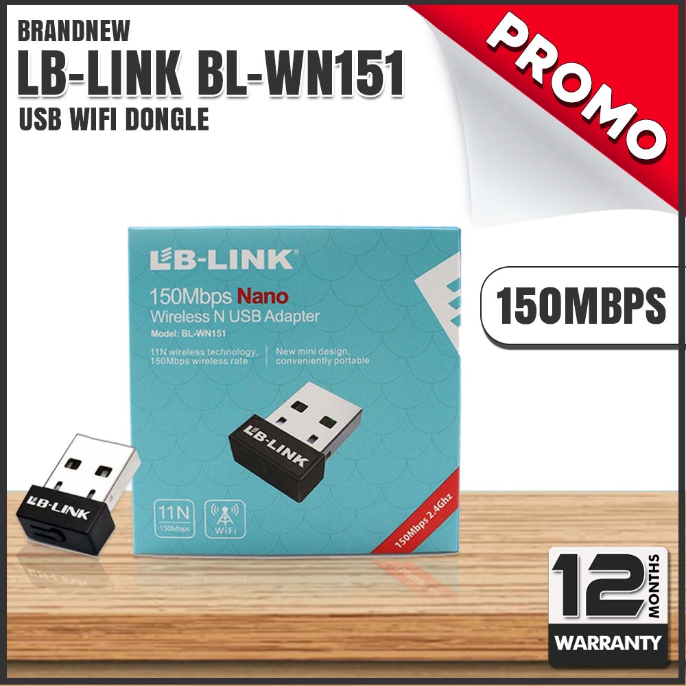 LB-Link USB Wifi Dongle Adapter for PC/Laptop - 150mbps 2.4GHz USB 2.0 ...