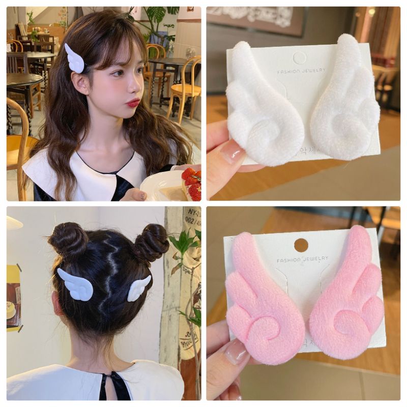 2pcs Angel Wings Lovely Headdres Hair Clips Christmas Holiday Dress Up ...