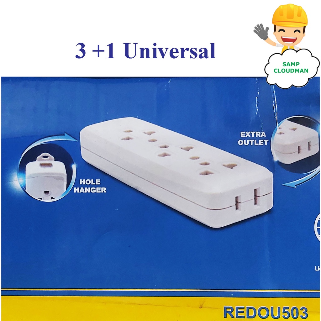 Royu 3+1 or 2+1 Gang Universal Outlet with Hole Hanger Surface Type 1 ...