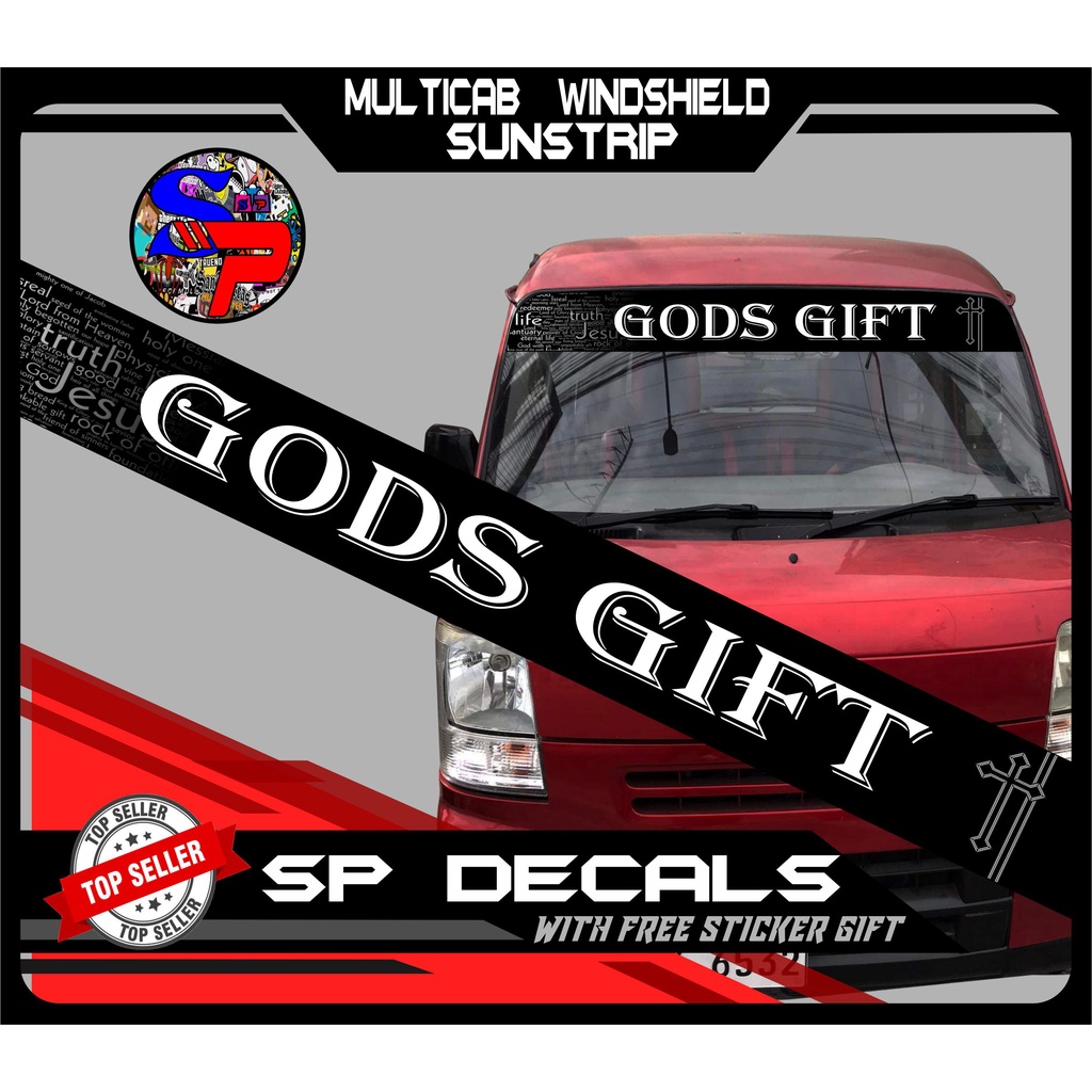 Multicab/Every Wagon Windshield Sunstrip sticker decals printed ...