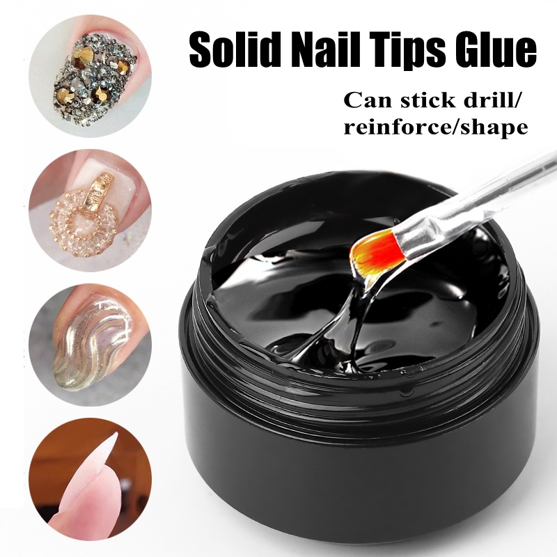 15g/8g Solid Nail Tips Glue For Fake Nails Clear Adhesive Gel Nail ...