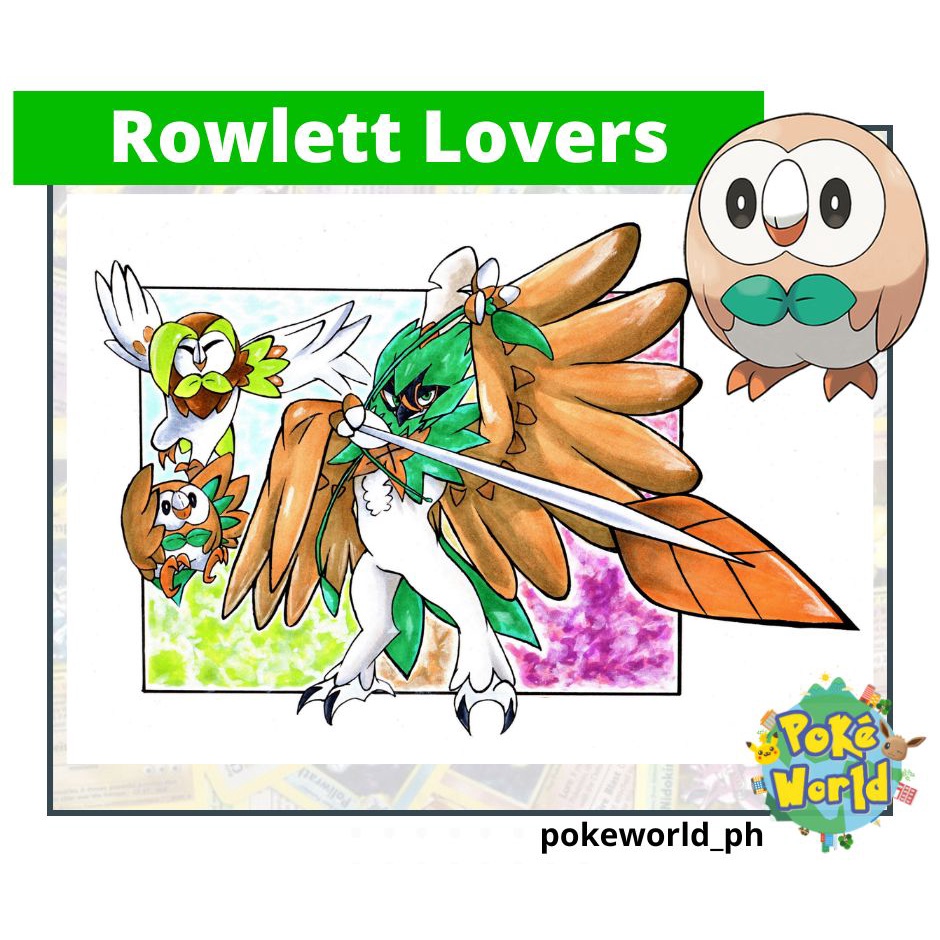 Rowlet Datrix Decidueye - Pokemon Starters (Leaf Type) - Rowlet lovers ...