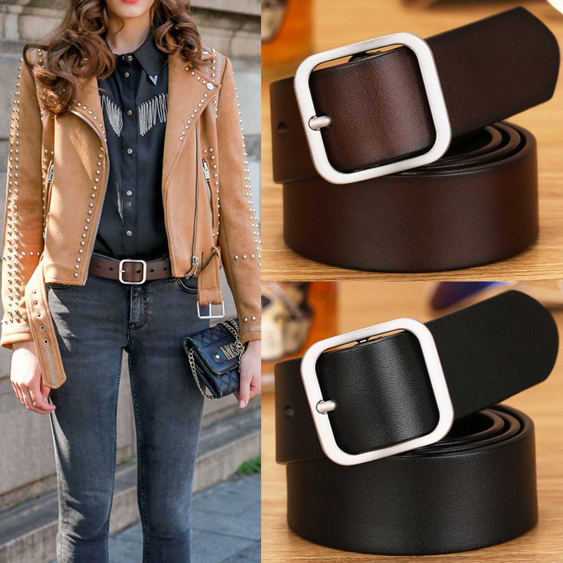 Toras Belt Korean Fashion Women Belts Leather Metal Buckle Waist Belts ...