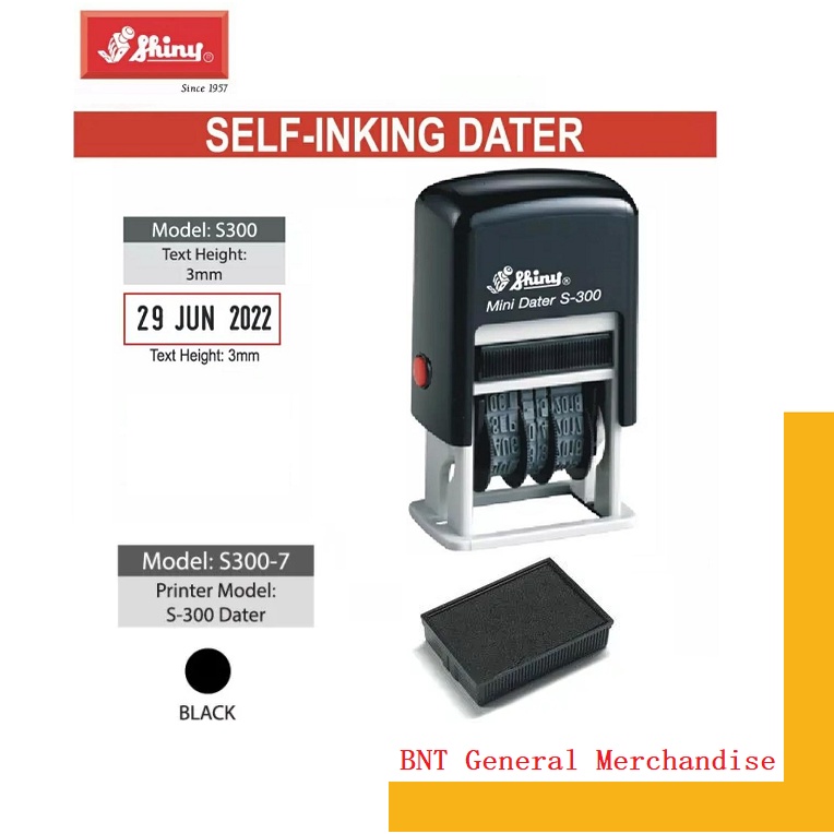 Shiny 401 / S402 / S-400-D7 INK PAD Self inking PAID Stamp with Date 1PC | Shopee Philippines