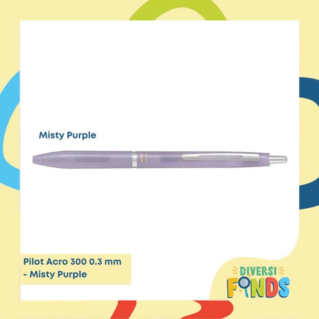 Pilot Acroball 300 MISTY SERIES Retractable Ballpen - BLACK Ink - 0.3mm ...