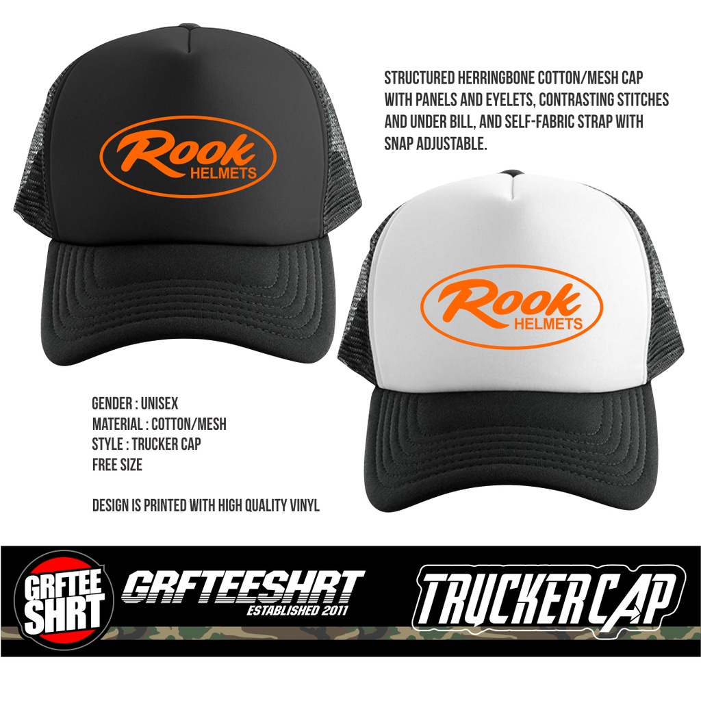 Rook Helmets Motorcycle Trucker Cap Mesh Adjustable Net Cap Fashion ...