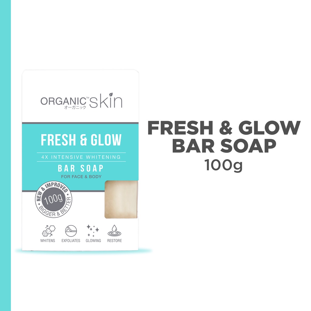 Organic Skin Japan Fresh & Glow 4x Intensive Whitening Soap 100g or 50g ...