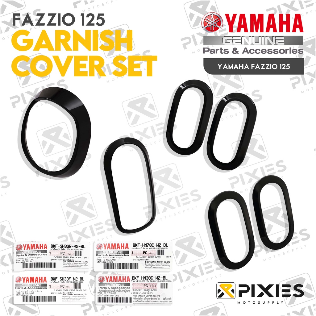 6 PIECES 100% Genuine Yamaha Fazzio 125 Original Genuine Garnish SET ...