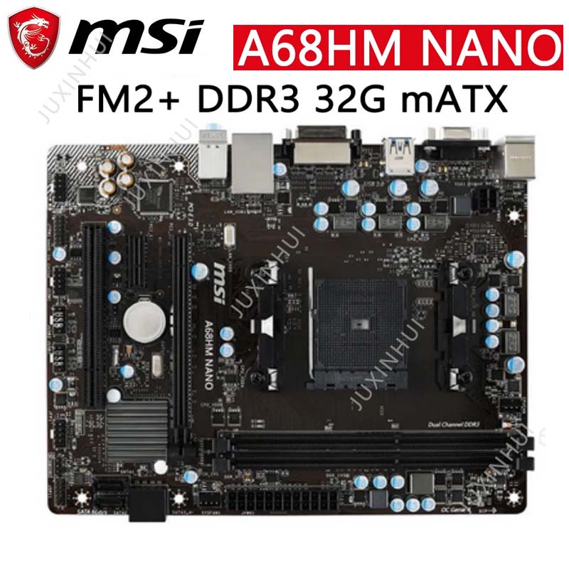 MSI A68HM NANO FM2+ Motherboard DDR3 32GB AMD A68H PCI-E 3.0 USB3.0 ATX ...