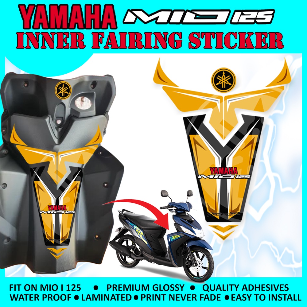 YAMAHA MIO i 125 INNER FAIRING STICKER / MIO i 125 ACCESSORIES / MIO i ...