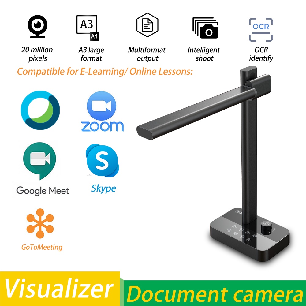 【Hot Sale】A3/A4/A5 Document Camera Image Scanner Direct Connect Visualizer Ultra Zoom Google ...