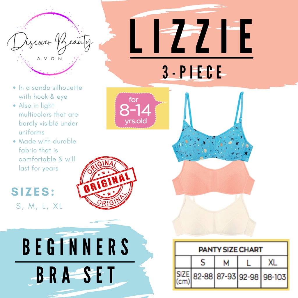 Avon MISSY PRE TEENS Beginner's Bra and Panty Pack Small to XL | Shopee ...