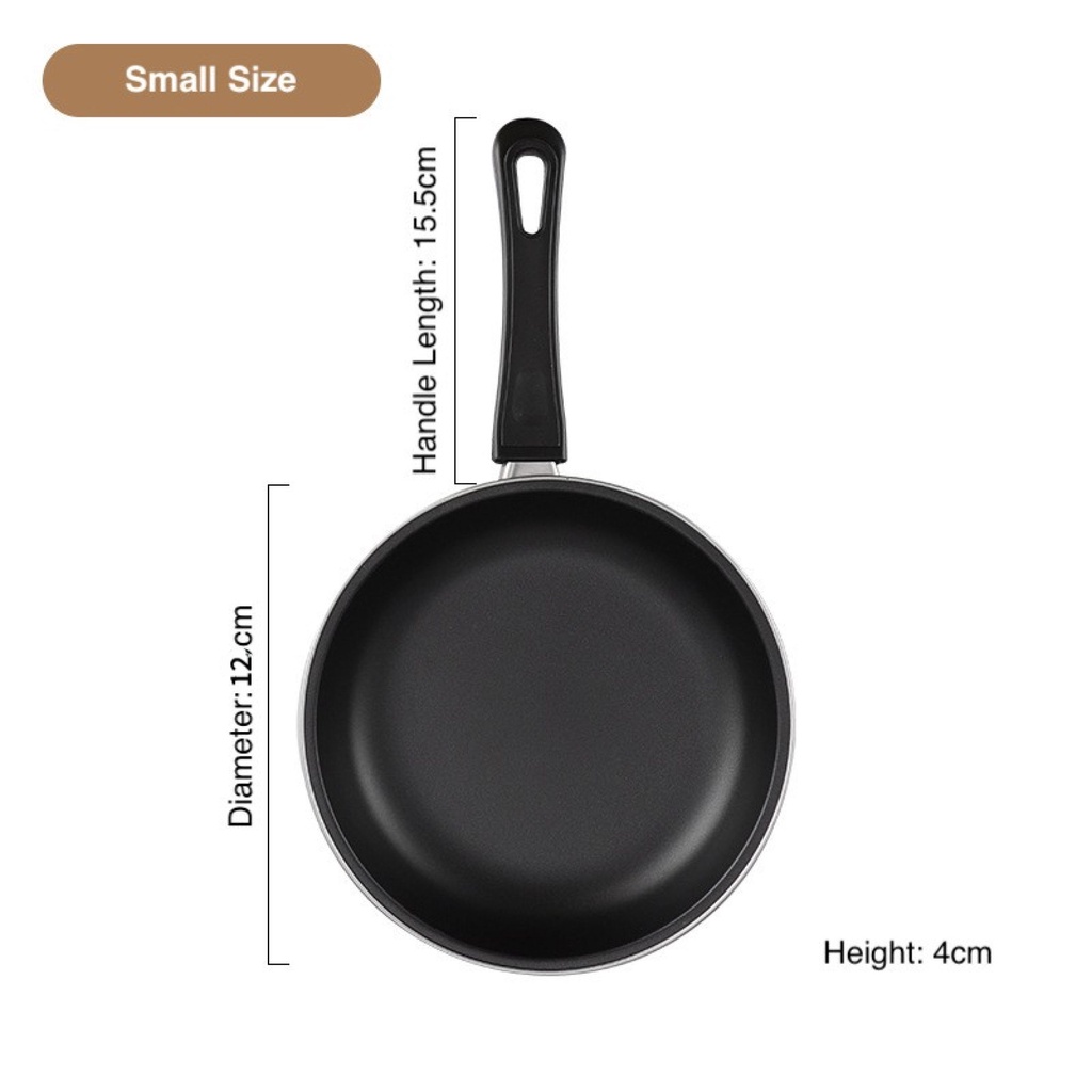 14/16/18cm Mini Nonstick Frying Pan With Handle Steak Fried Less Oil ...