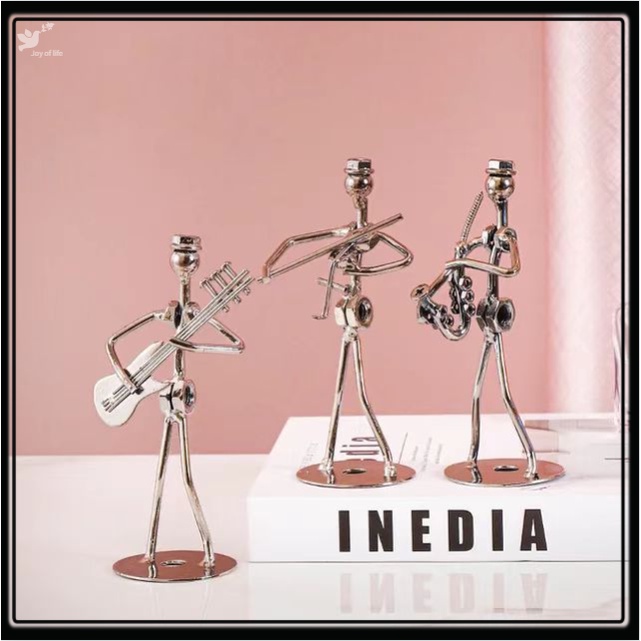 (COD) metal musician guitarist statue decorative living room office ...