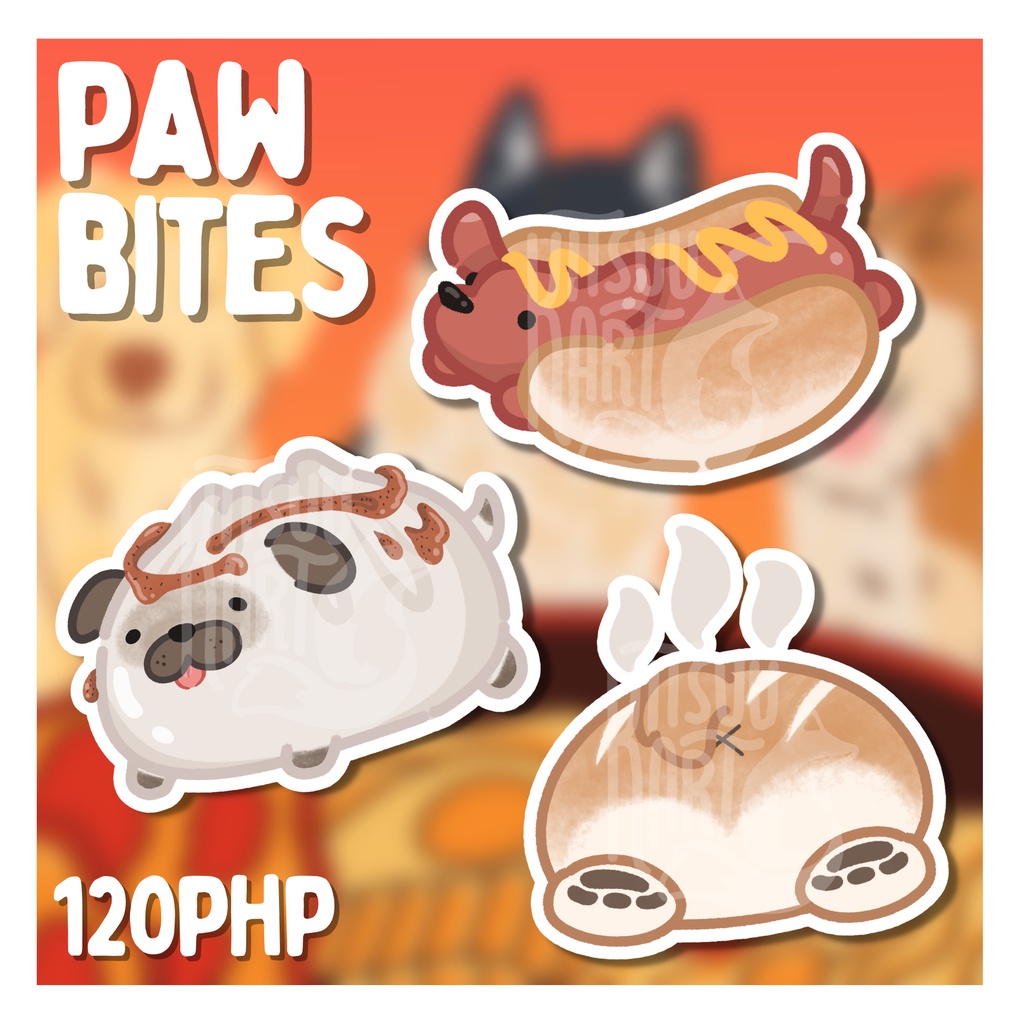 Paw Bites Dog Stickers | Shopee Philippines