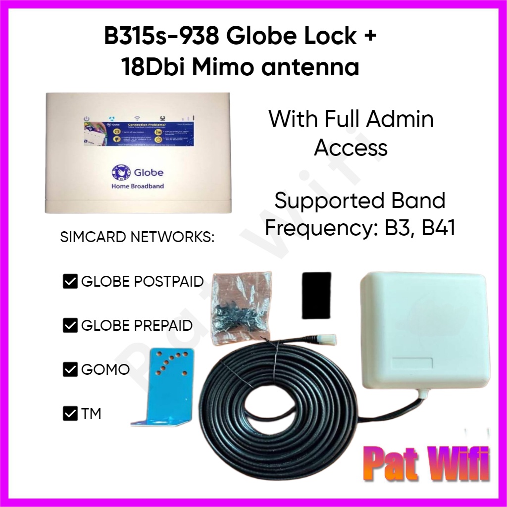 B315s 938 Prepaid Modem With FullAdminAccess + No Logo 18dbi Mimmo ...